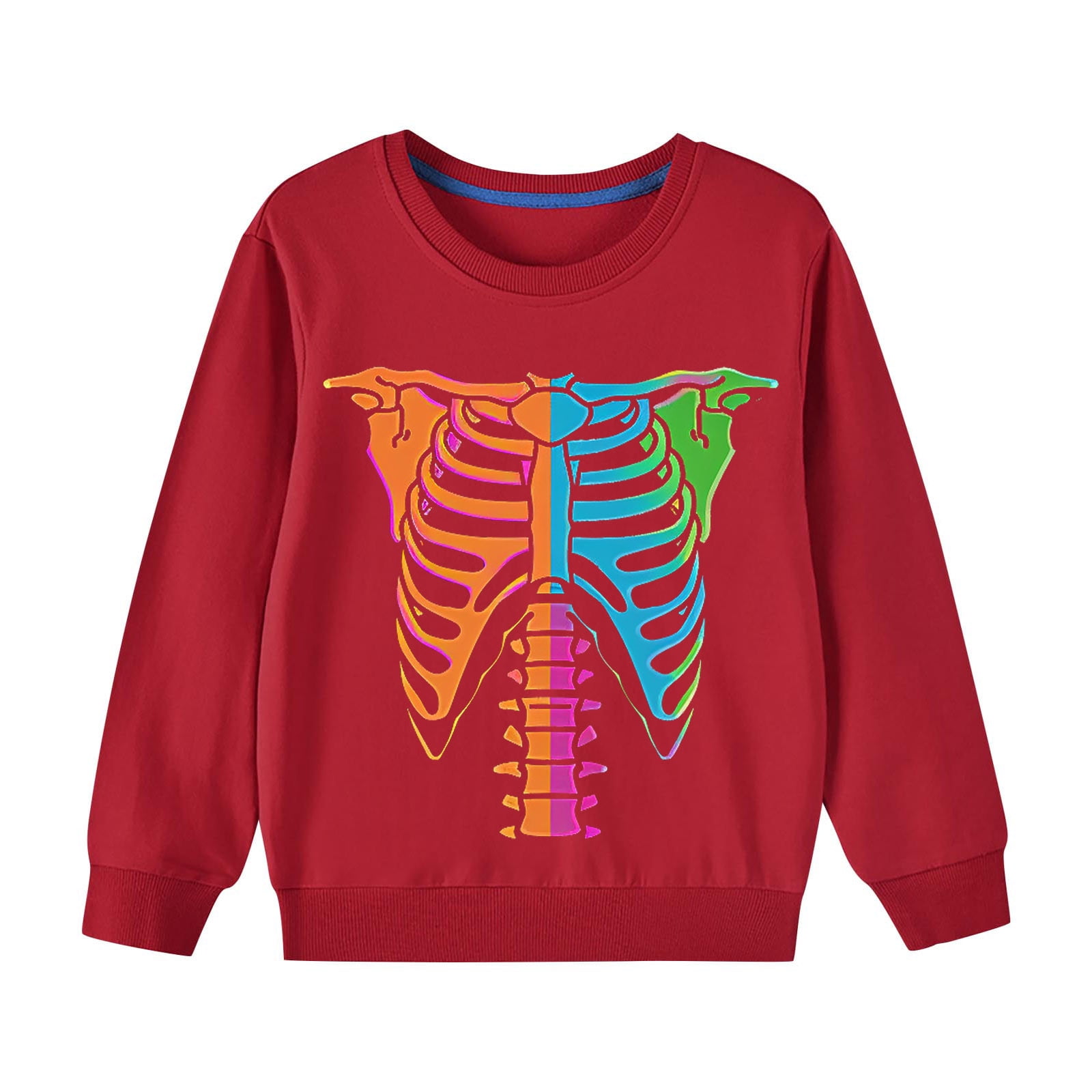 CLOISE Crew Neck Sweatshirt Kids Boys Youth Halloween Red Long Sleeve ...