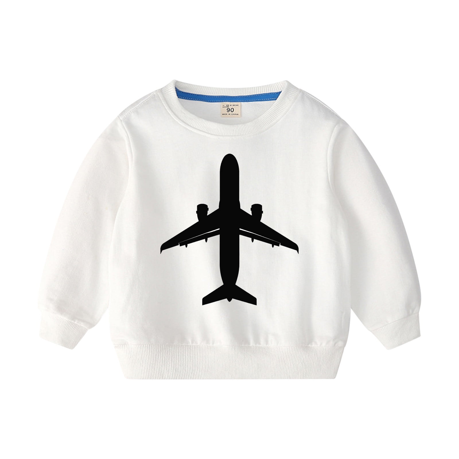 CLOISE Crewneck Sweatshirt Boys Girls Teen White Long Sleeve Tops ...