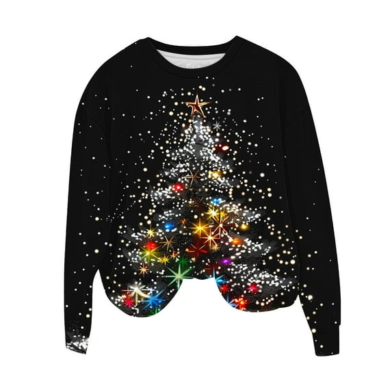 CLOISE Fall Sweatshirts for Women Christmas Crew Neck Tops Christmas ...