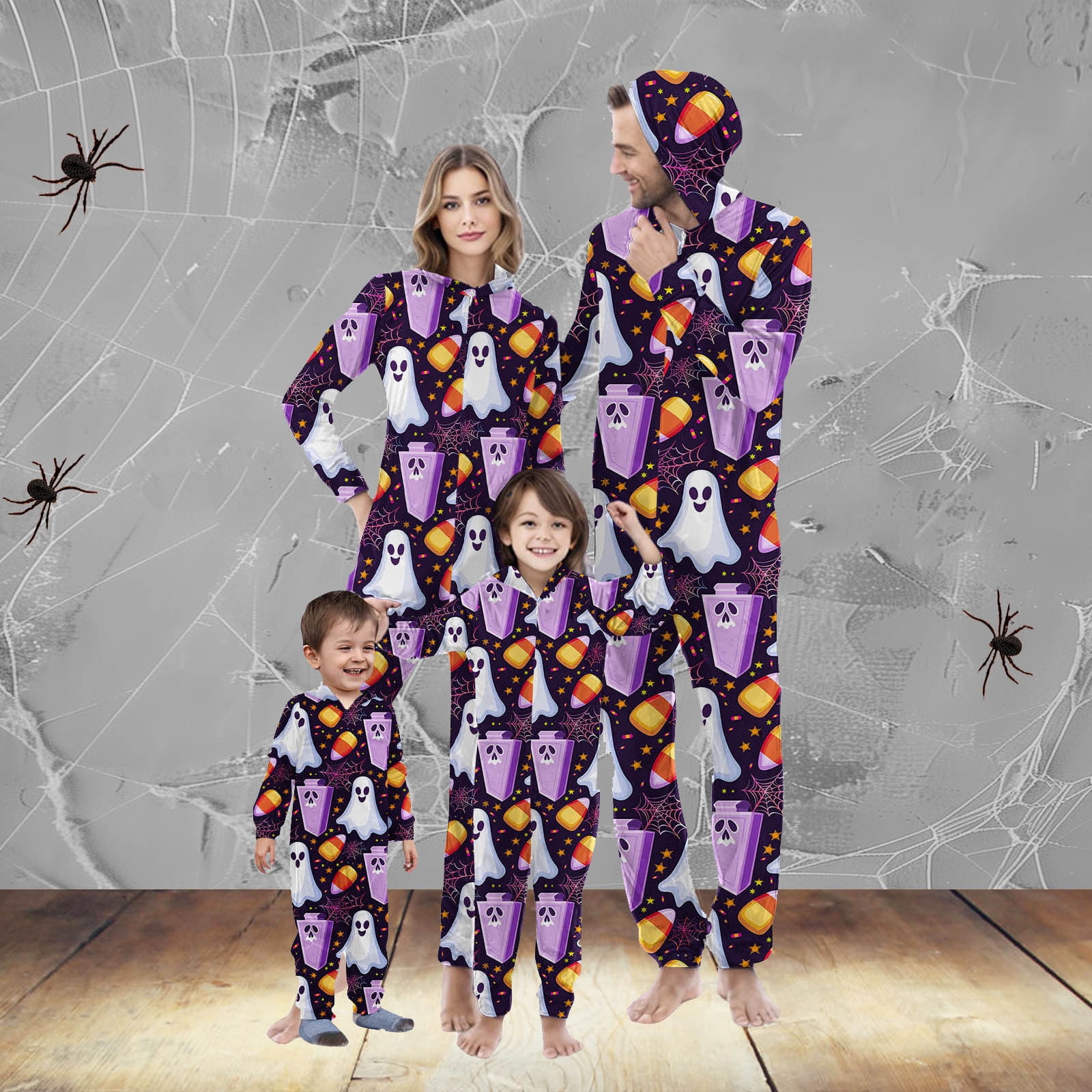 CLOISE Family Pajamas Halloween Ghost Onesie Halloween Pajamas Little ...