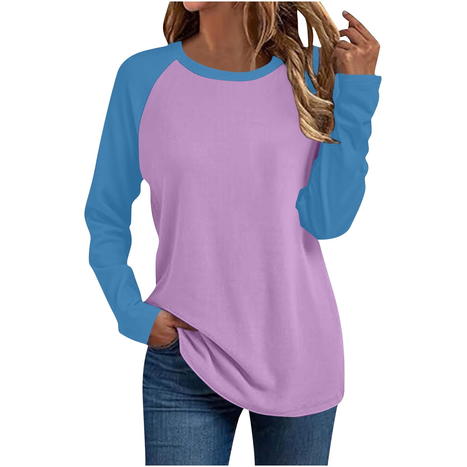 CLOISE Fashion Tops for Women Trendy Plus Size Crew Neck Shirt Tunic ...