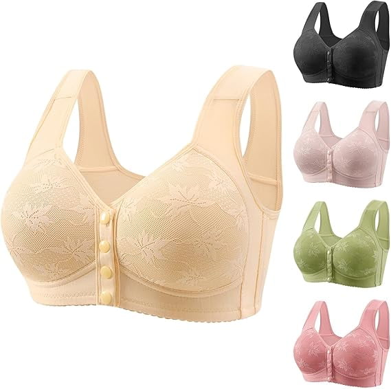 Cloise Front Closure Bras For Older Women Plus Size Front Closure Full