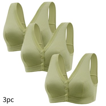BLVB 2PC Bras for Women Front Closure Convenient Bras Full Coverage ...