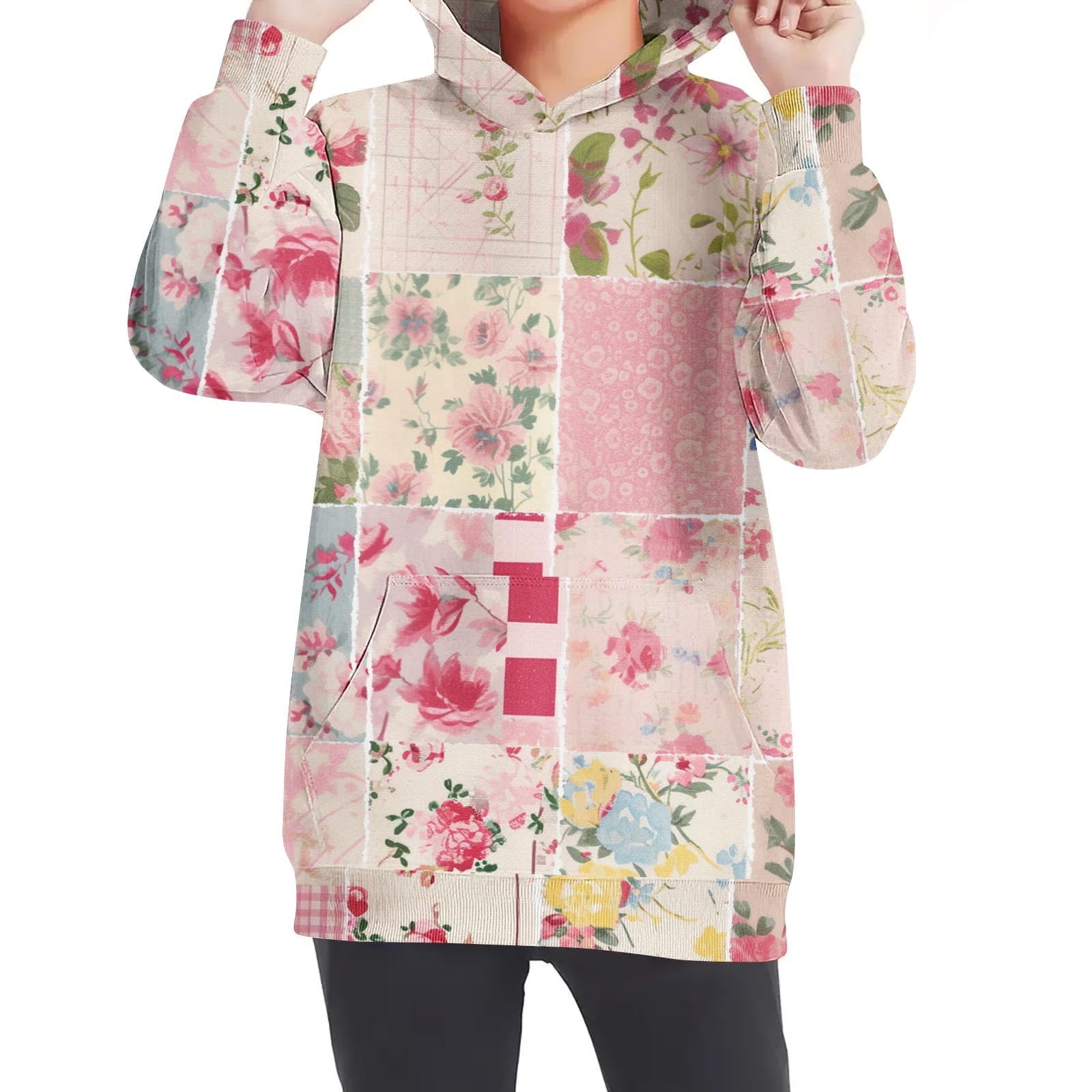 CLOISE Girls Hoodie Boys Teen Long Sleeve Hooded Sweatshirt Tops Floral ...
