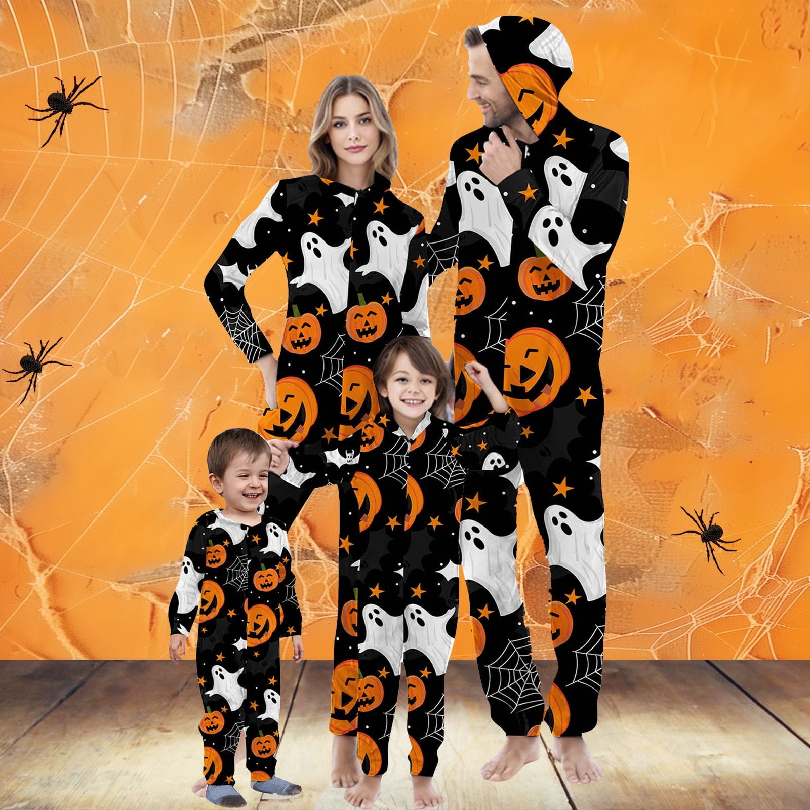 CLOISE Halloween Family Pajamas Pumpkins Ghost One Piece Pajamas for ...
