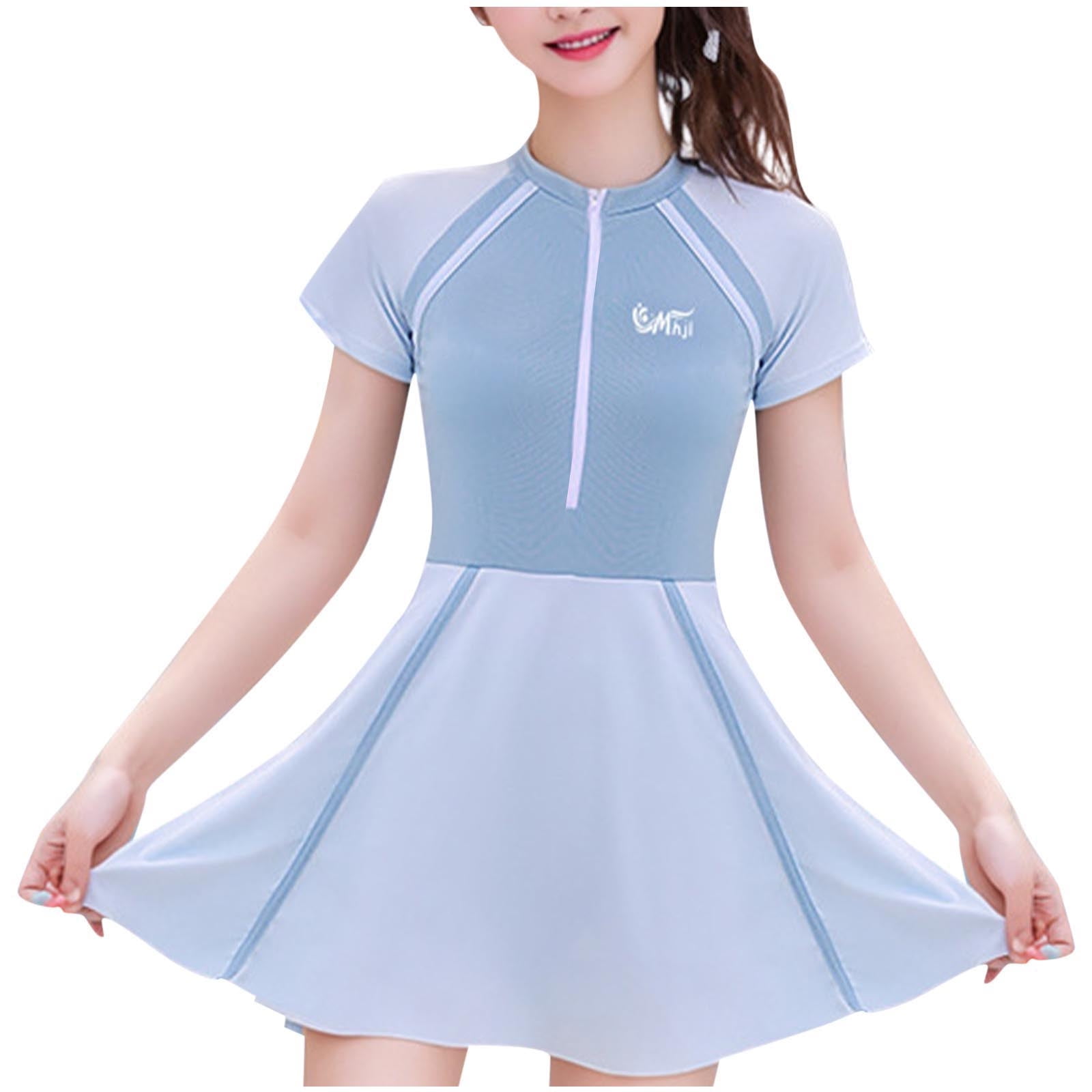 CLOISE Kids Girls Swimwear One Piece Suits Swimsuits Swim Dress Full ...