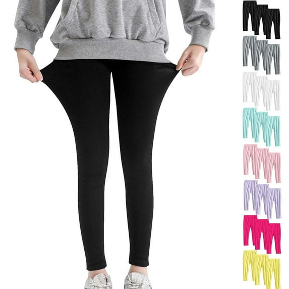 CLOISE Leggings for Boys Girls 3 Pack Full Length Tights Stretchy ...