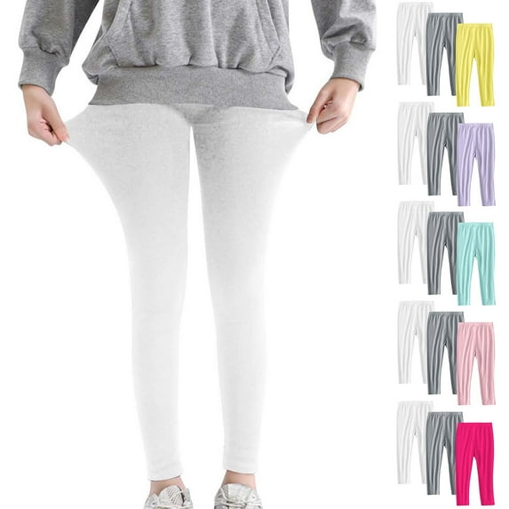 CLOISE Leggings for Boys Girls 3 Pack Full Length Tights Stretchy ...