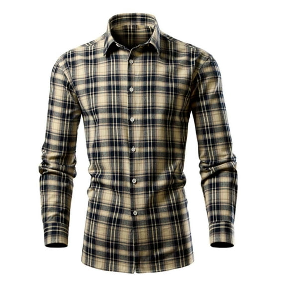 CLOISE Long Sleeve Button up Shirts for Men Big and Tall Collared Tops ...