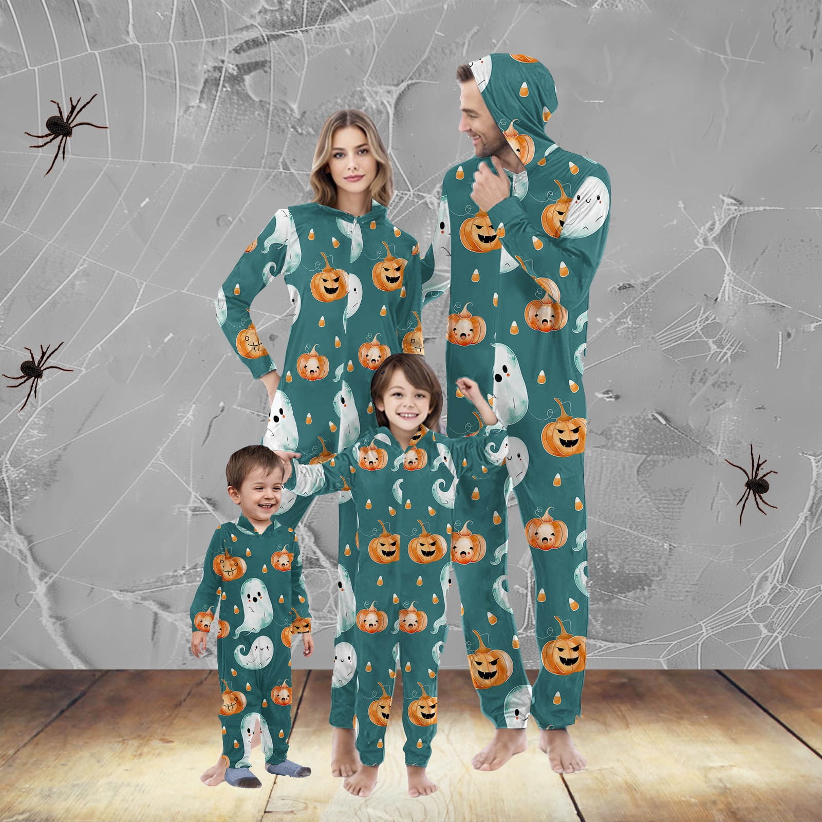 CLOISE Matching Halloween Pajamas for Family Pumpkins Ghost One Piece ...