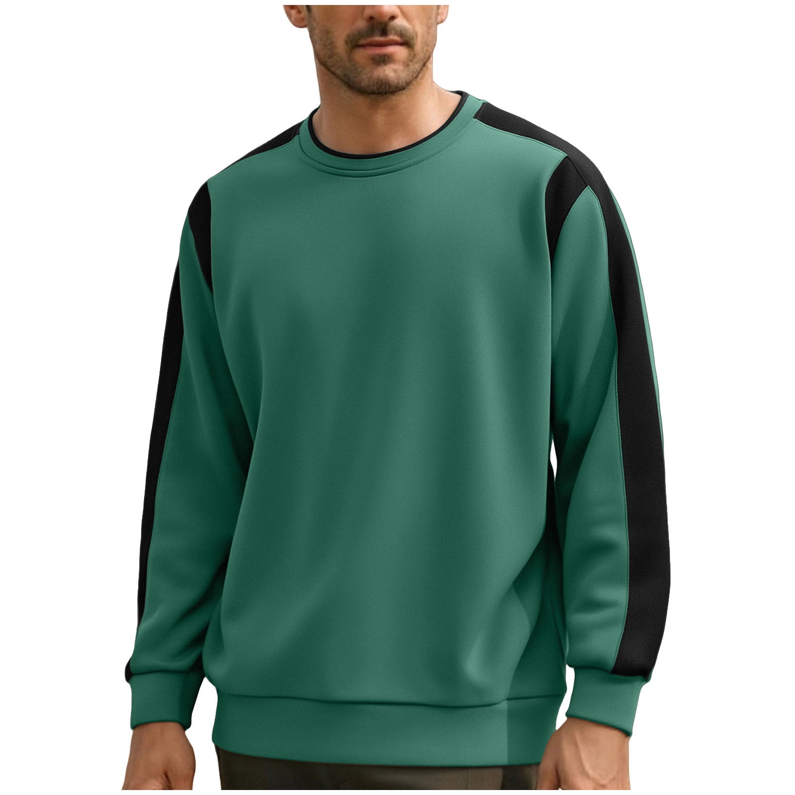 CLOISE Men's Sweatshirts without Hoods Big and Tall Lightweight Crew ...