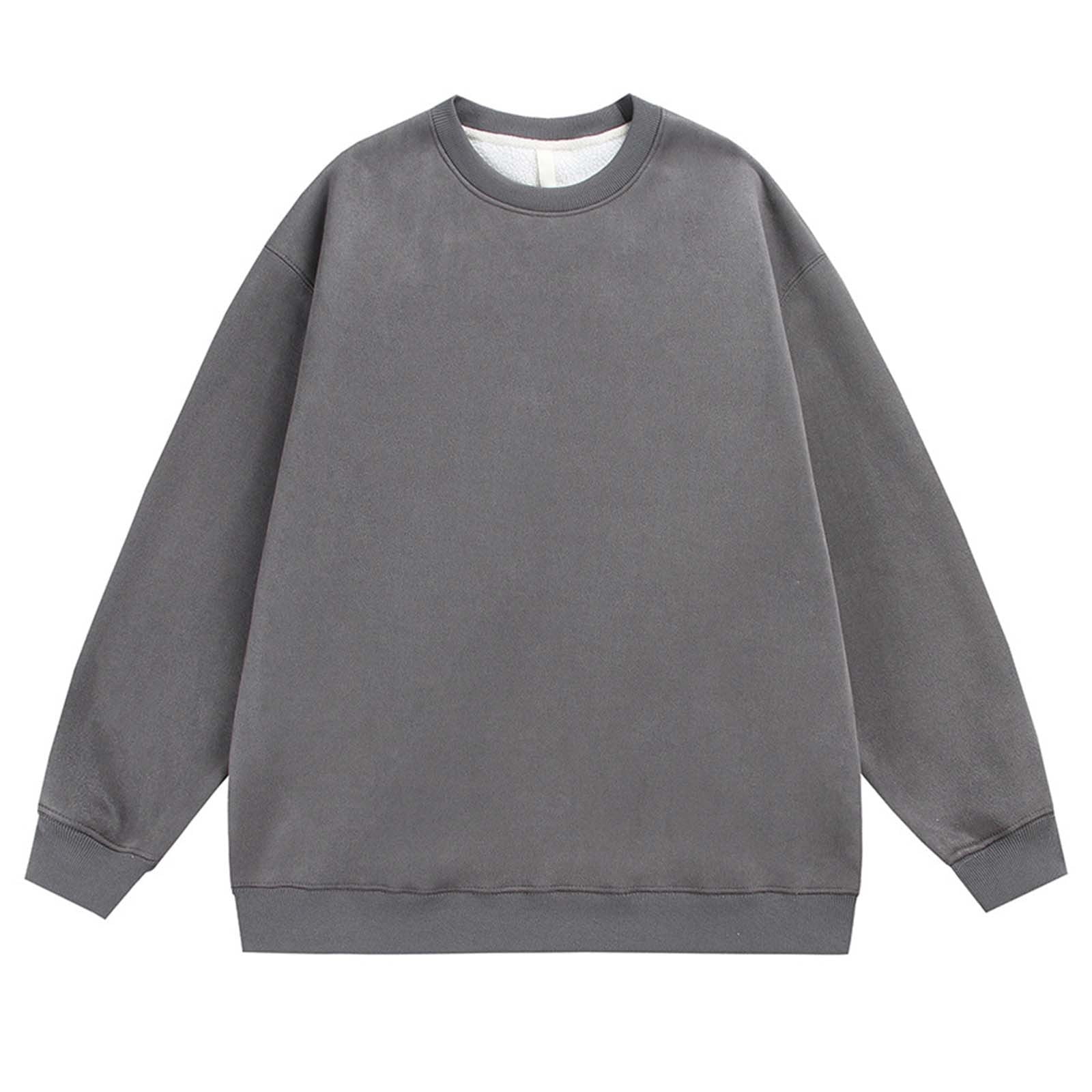 CLOISE Men's Sweatshirts without Hoods Big and Tall Lightweight Crew ...