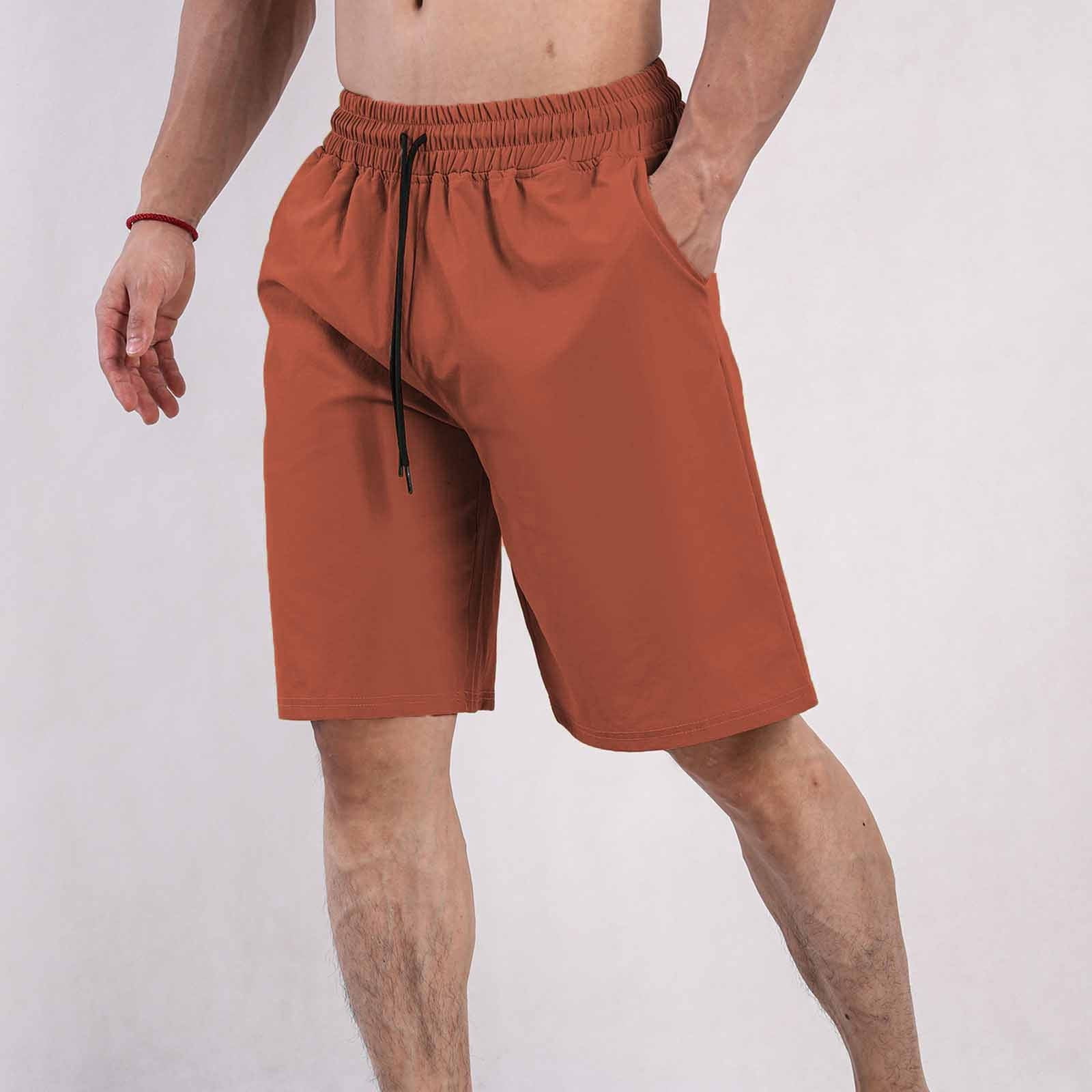 CLOISE Mens Beach Long Shorts with Pockets Big and Tall Drawstring ...