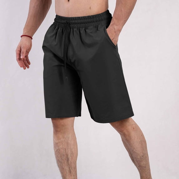 CLOISE Mens Beach Long Shorts with Pockets Big and Tall Drawstring ...