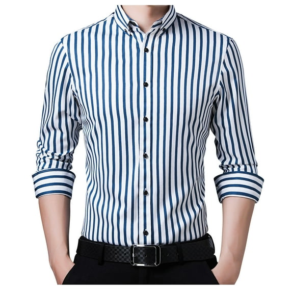 CLOISE Mens Button up Shirts Long Sleeve Collared Tops Graphic Long ...