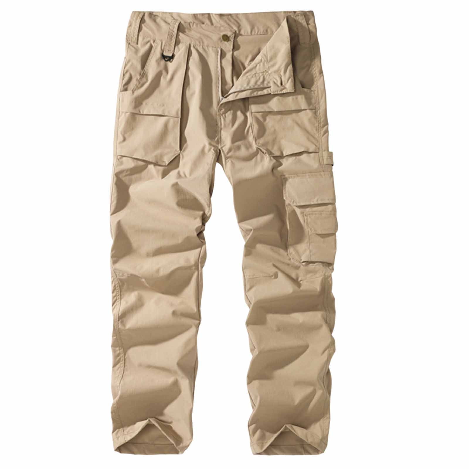 CLOISE Mens Cargo Pants with Pockets Big and Tall Trousers Straight Leg ...