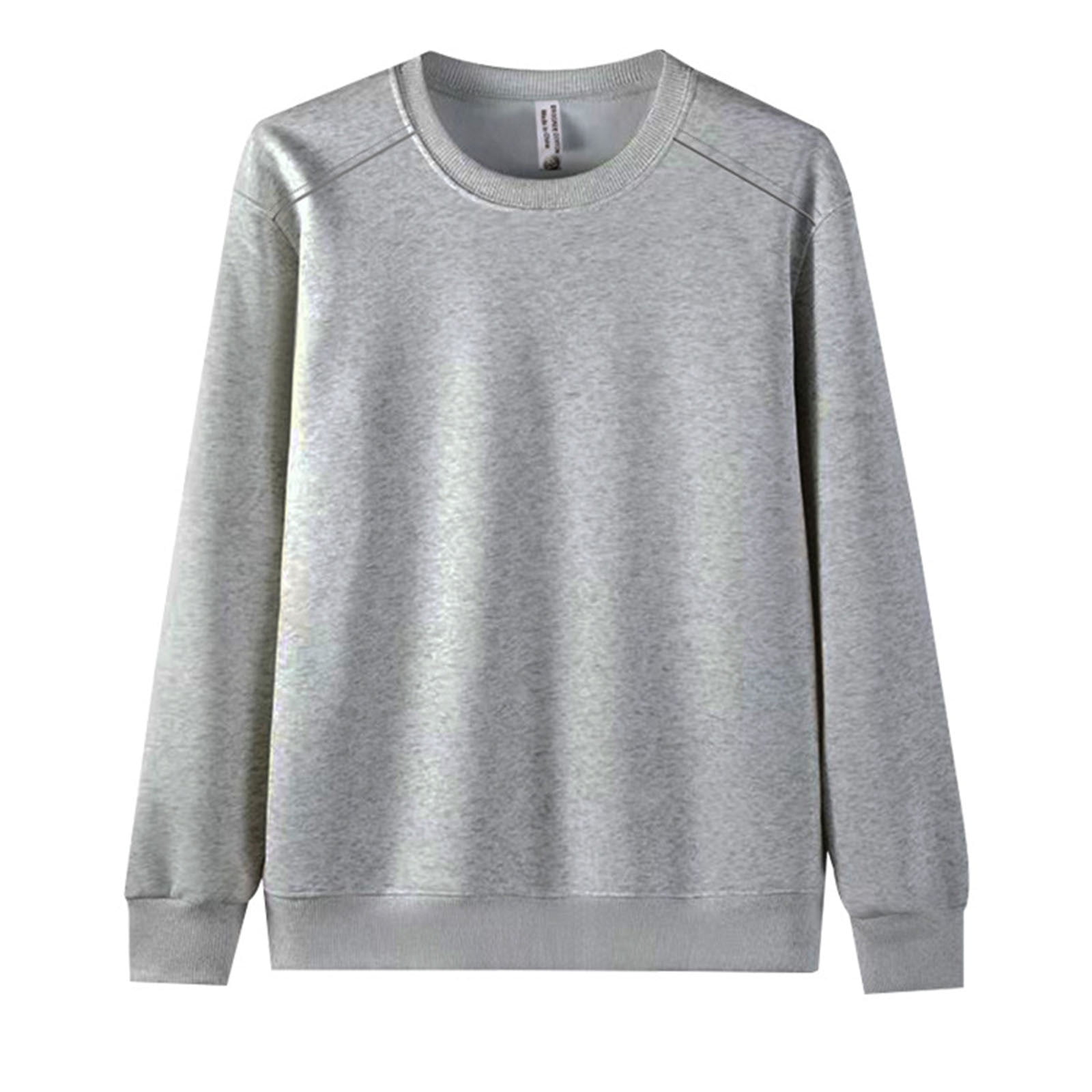 CLOISE Mens Fashion Tops Big and Tall Crew Neck Shirt Solid Color Long ...