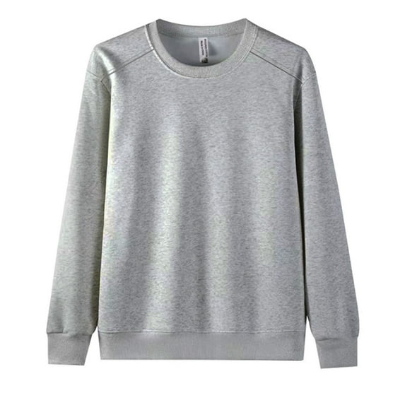 CLOISE Mens Fashion Tops Big and Tall Crew Neck Shirt Solid Color Long ...