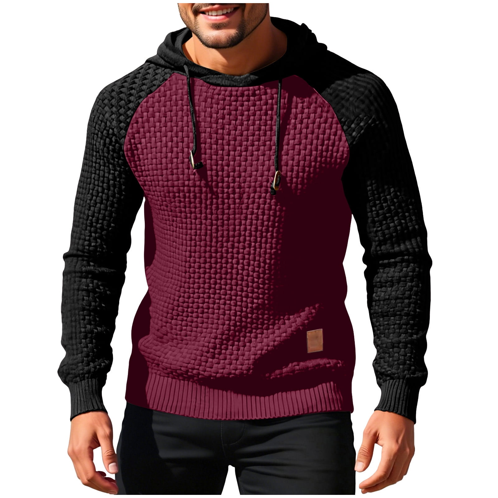 CLOISE Mens Hoodies Big and Tall Lightweight Sweatshirt Solid Color ...