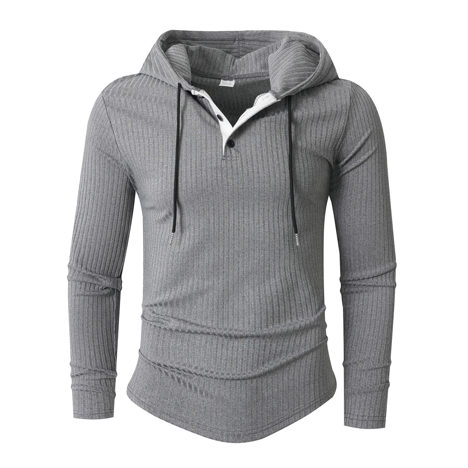 CLOISE Mens Hoodies Pullover Big and Tall Lightweight Sweatshirt Button ...
