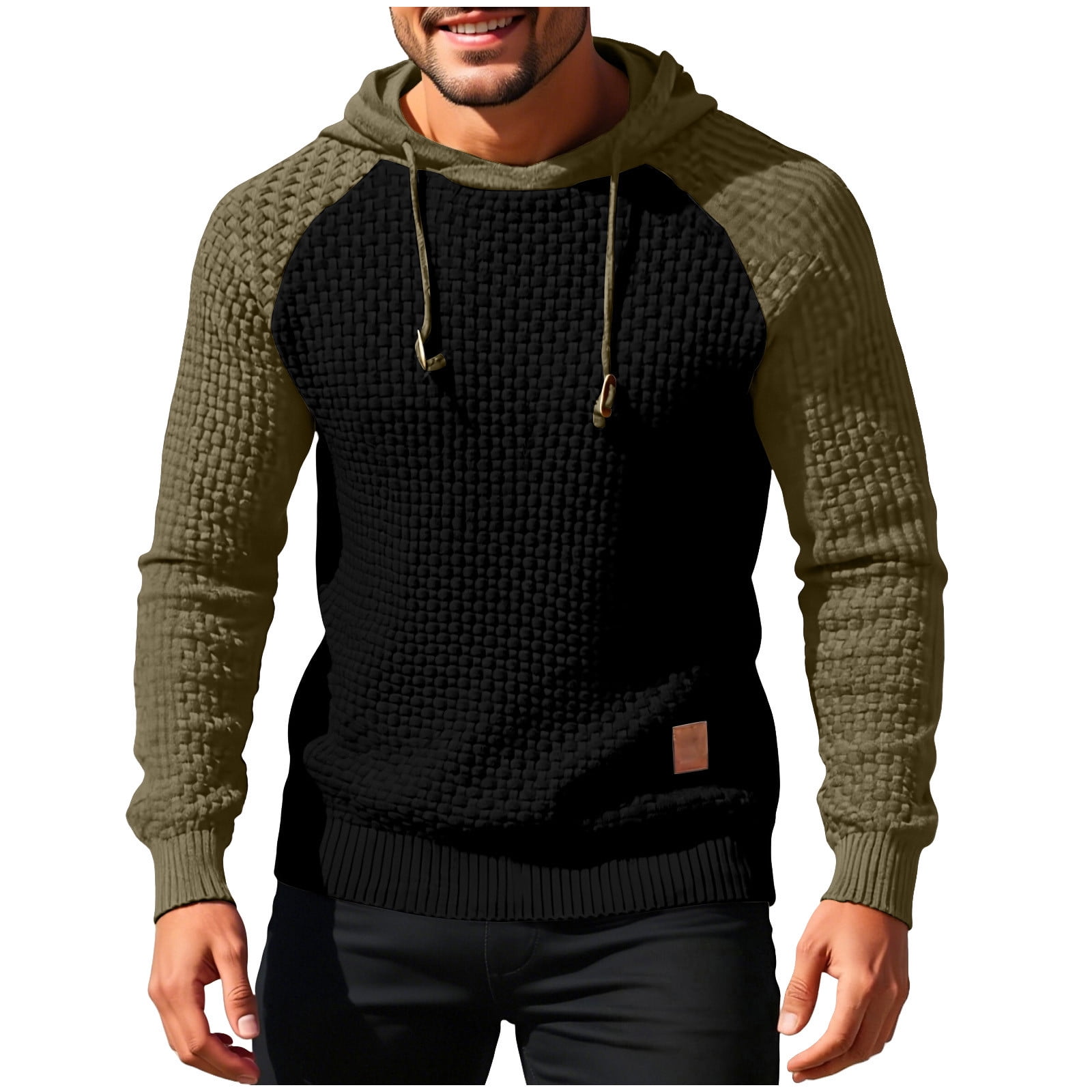 CLOISE Mens Hoodies Pullover Big and Tall Lightweight Sweatshirt Solid ...