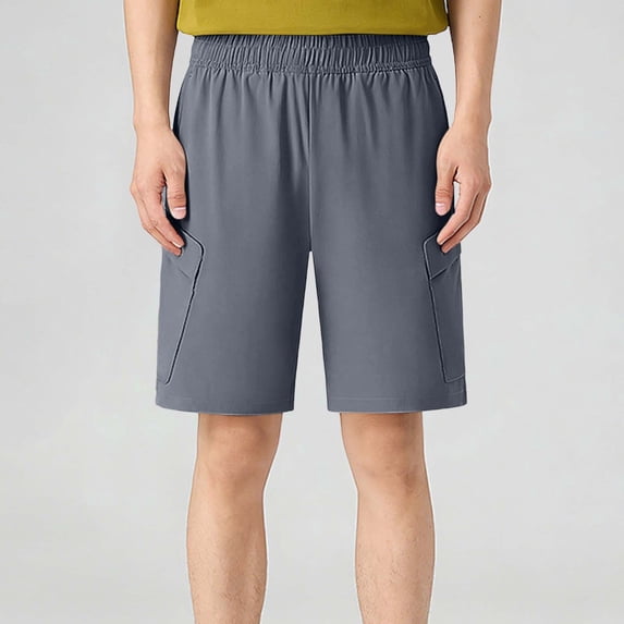 CLOISE Mens Lounge Shorts with Pockets Big and Tall Breathable Mid ...