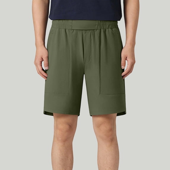 CLOISE Mens Pull on Shorts with Pockets Big and Tall Breathable Mid ...