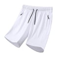 CLOISE Mens Shorts with Pockets Big and Tall Drawstring Mid Waist ...