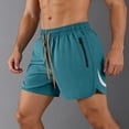 CLOISE Mens Shorts with Pockets Drawstring Mid Waist Straight Leg Short ...