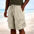 CLOISE Mens Summer Shorts with Pockets Big and Tall Drawstring Mid ...