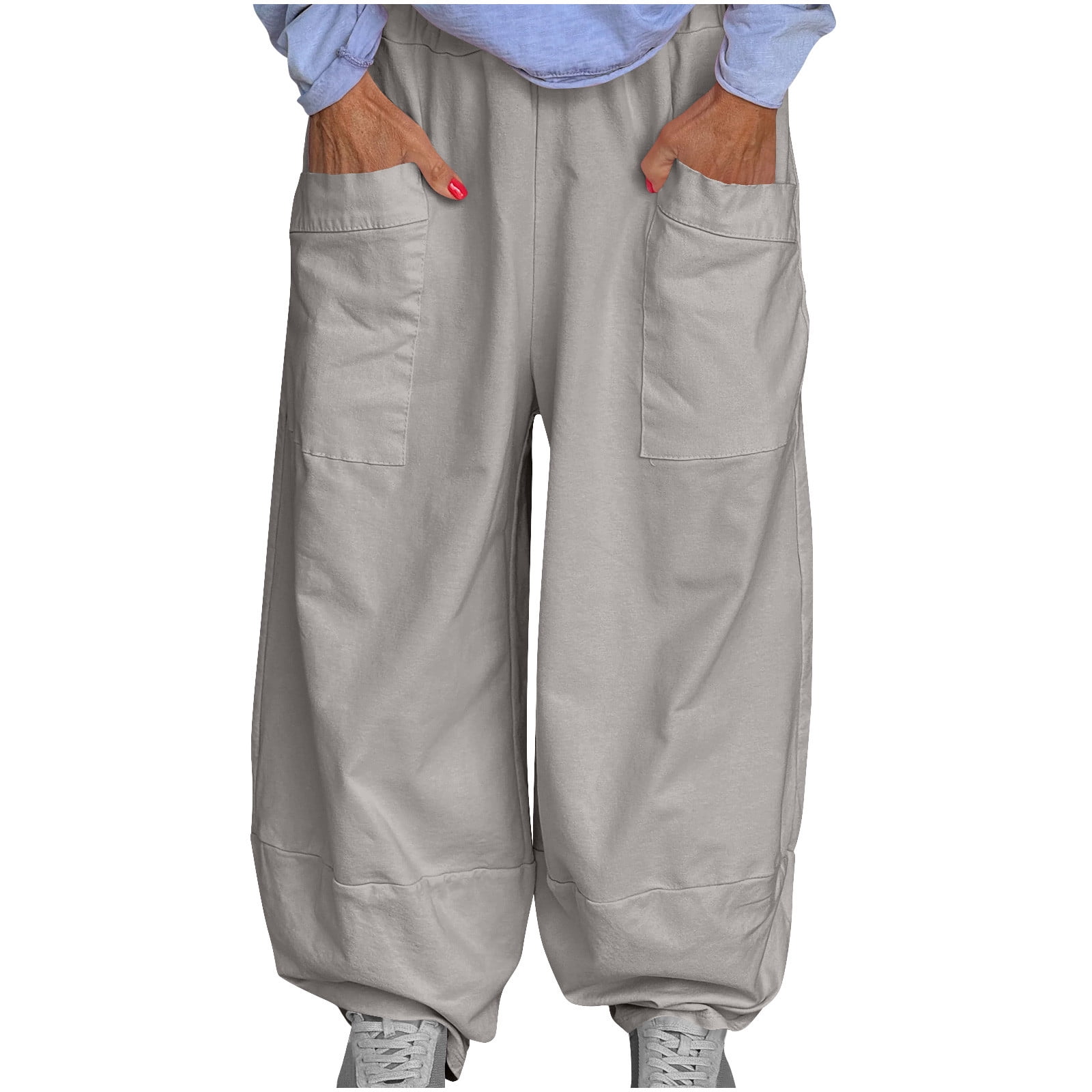 CLOISE Palazzo Pants for Women Plus Size Dressy Pockets Plus Size High ...