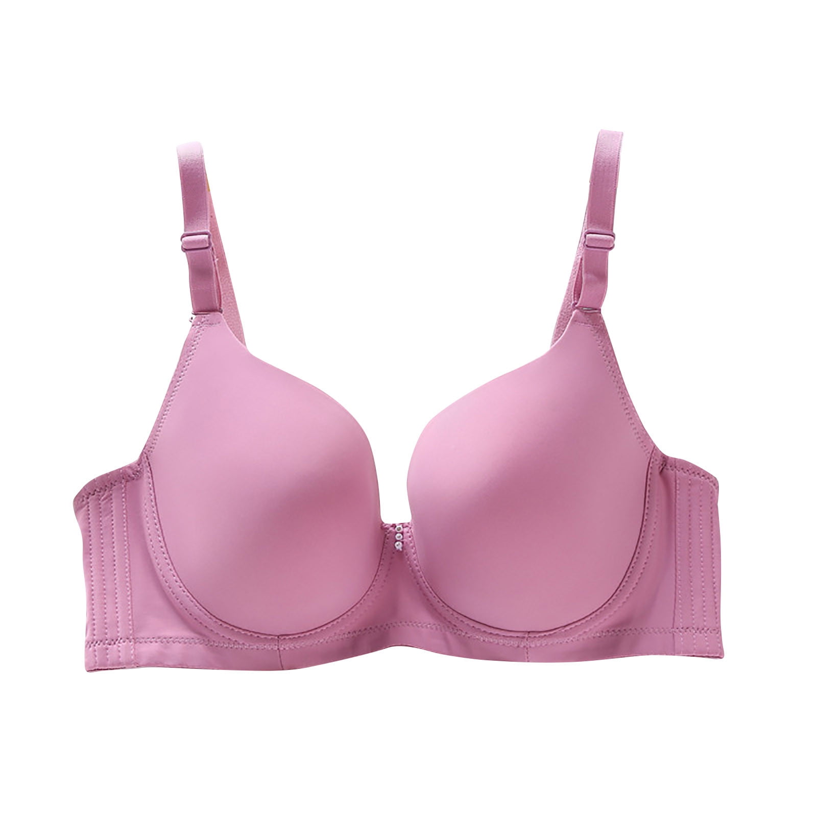 CLOISE Plus Size Bras Underwire Push up Underwire Padded No Zipper Daily Bras Pink 75B-100C ...