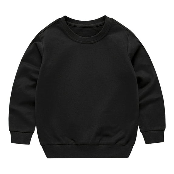 CLOISE Pullover Sweatshirts for Boys Girls Kid Crew Neck Tops Solid ...