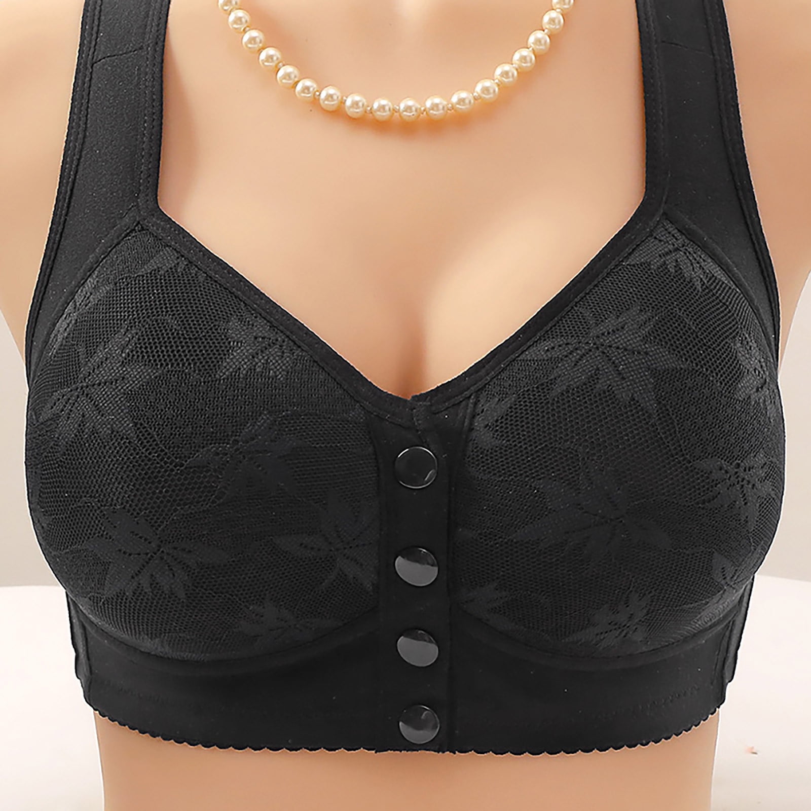 Cloise Bras For Older Women Plus Size Front Closure Full Coverage No