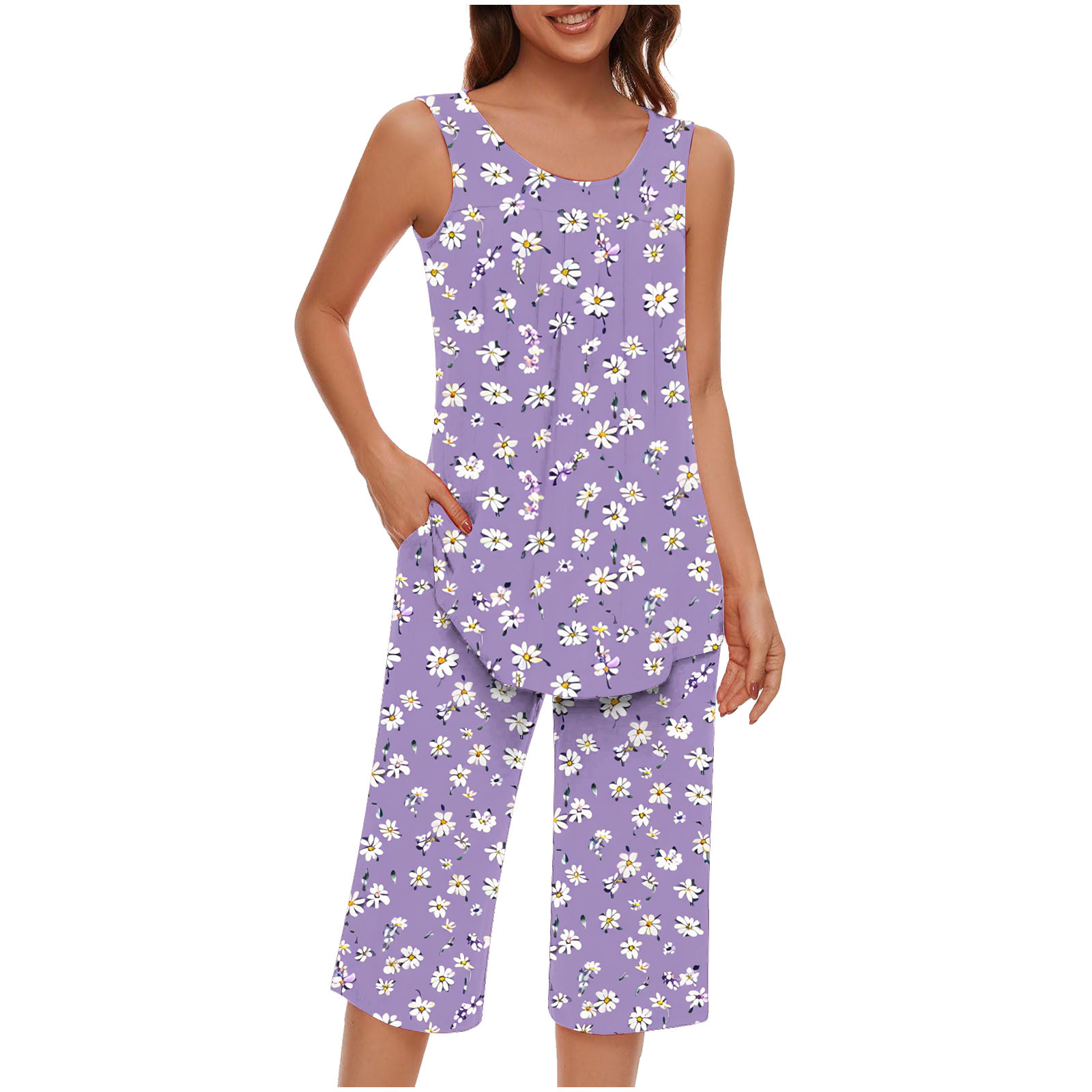CLOISE Sleep Sets for Women 2-Piece Sexy Comfort Tank Top Sleepwear ...