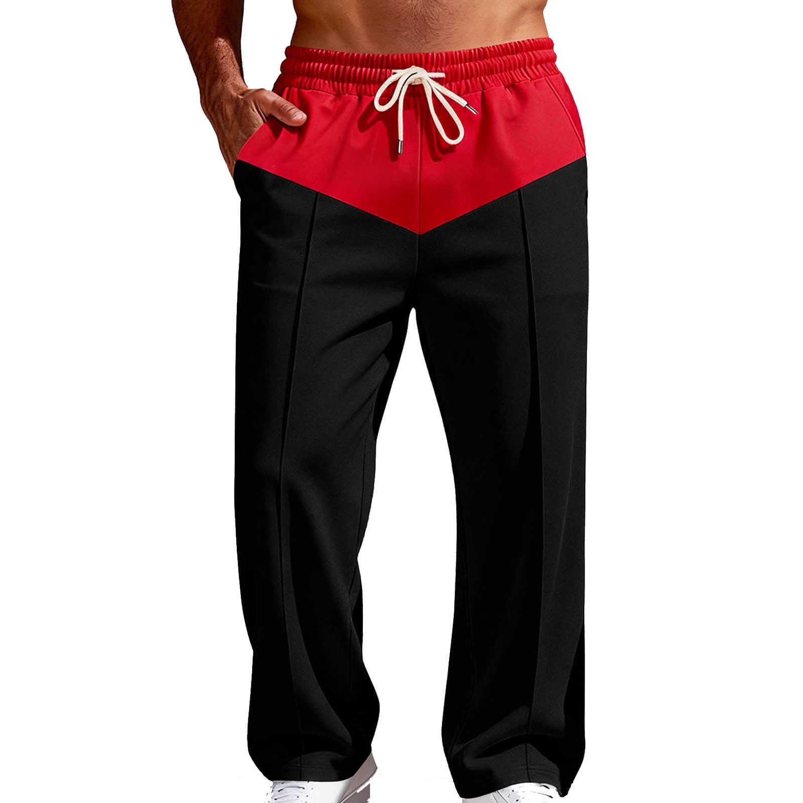 CLOISE Sweatpants for Men Big and Tall High Waist Trousers Drawstring ...
