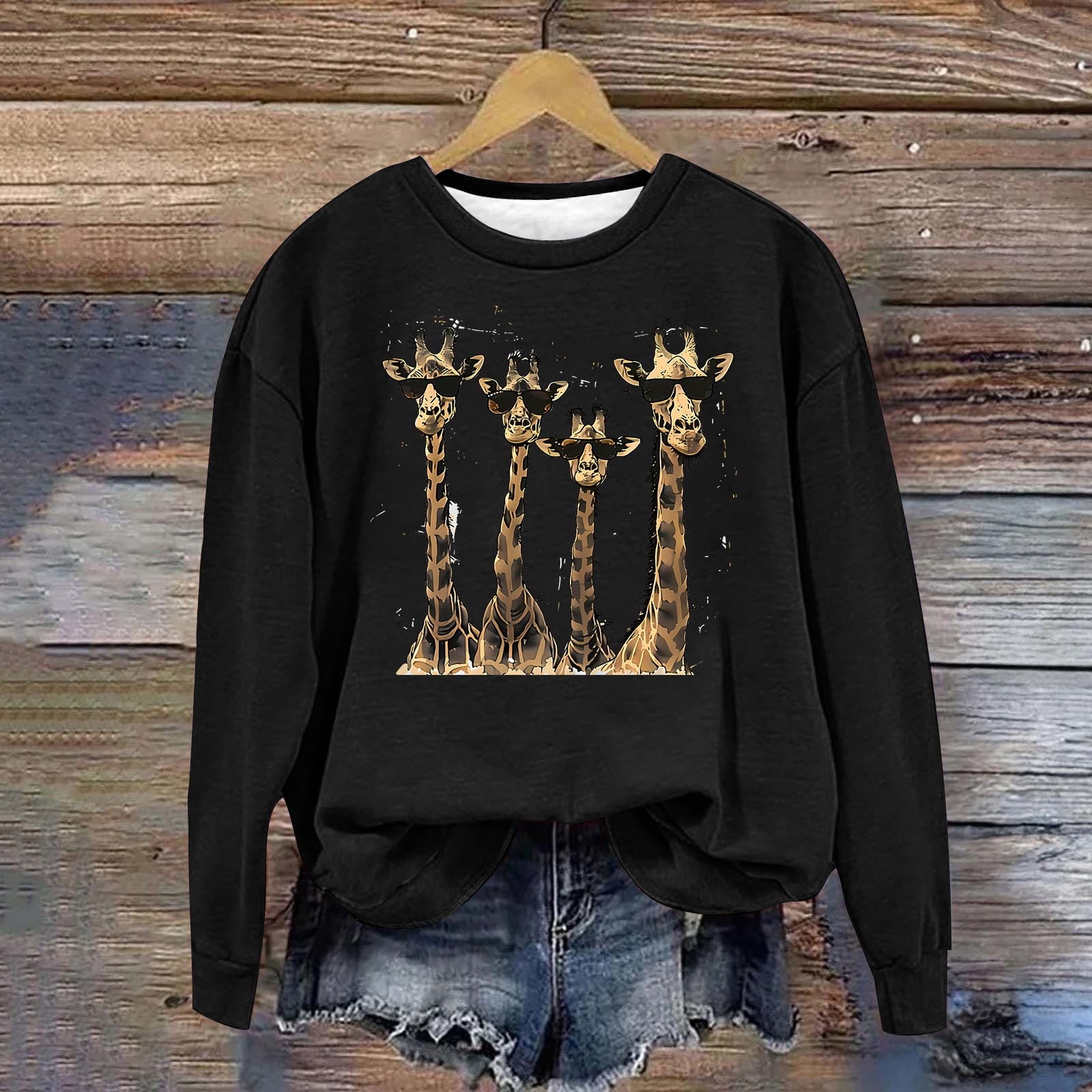 CLOISE Sweatshirt Womens Graphic Oversized Sweatshirts Round Neck Long ...