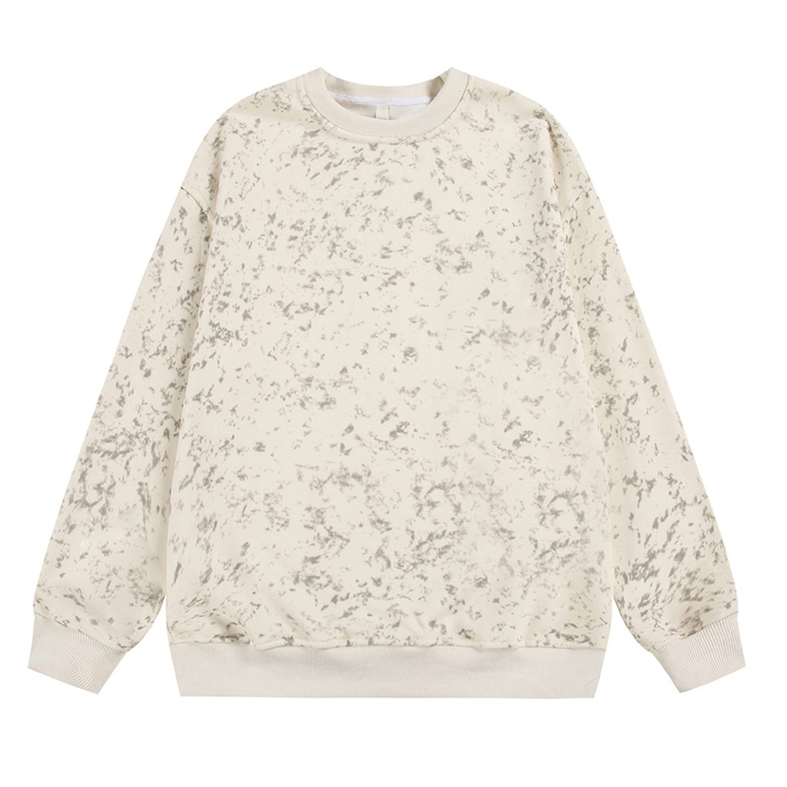 CLOISE Sweatshirts for Men Big and Tall Crew Neck Tops Solid Color Long ...