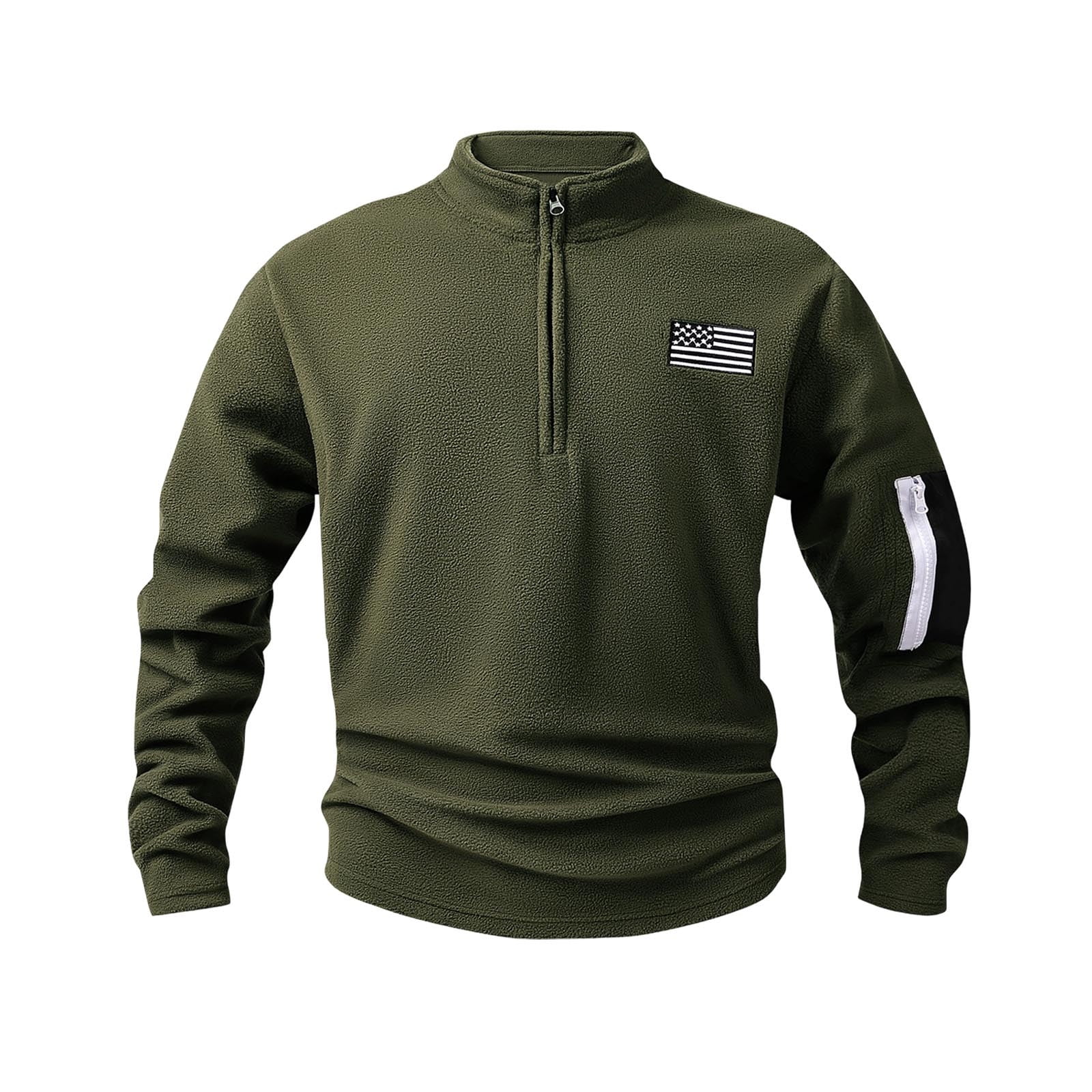 CLOISE Sweatshirts for Men No Hood Big and Tall Mock Neck Tops Solid ...