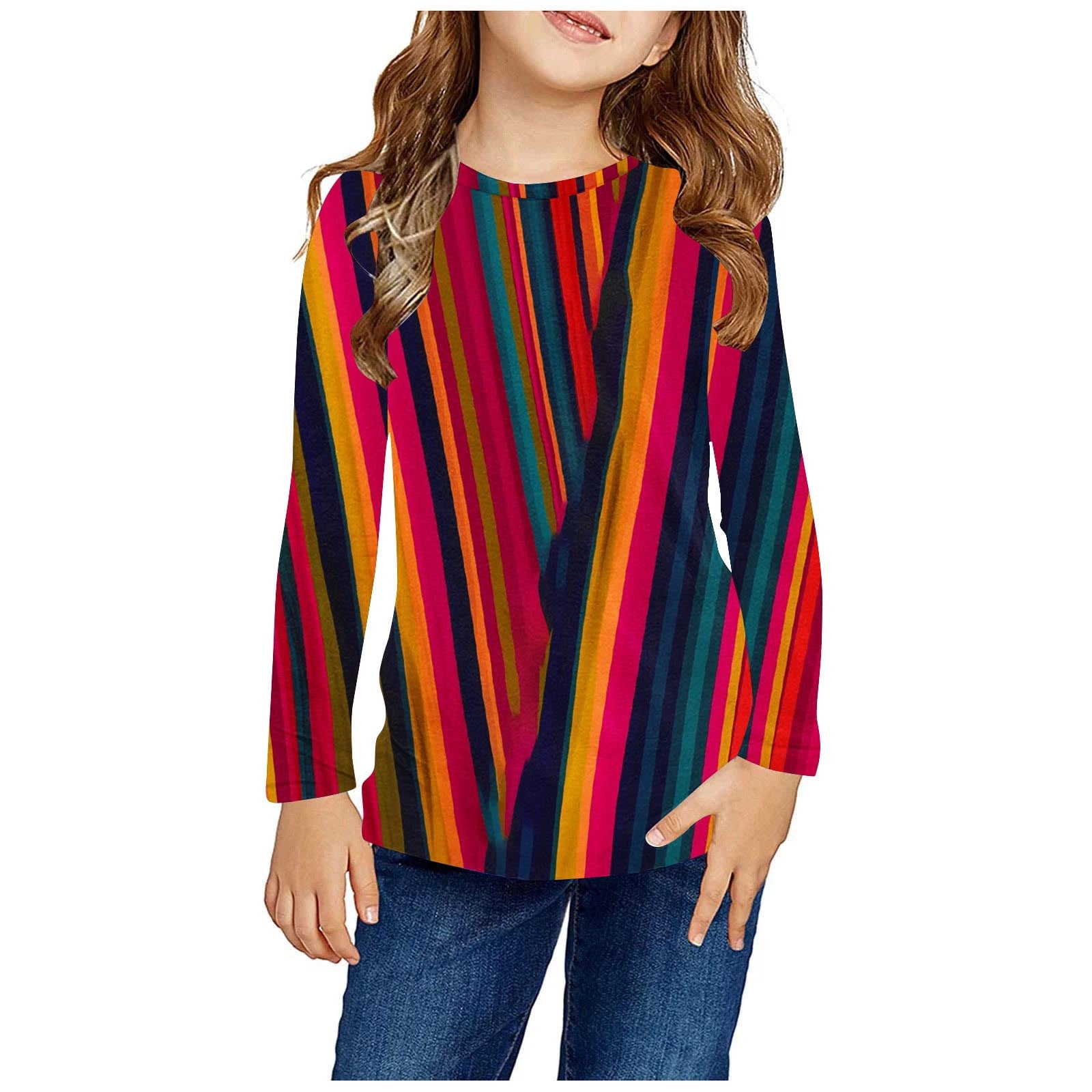 CLOISE Toddler White Tshirt Boys Girls Long Sleeve Crew Neck Tops ...