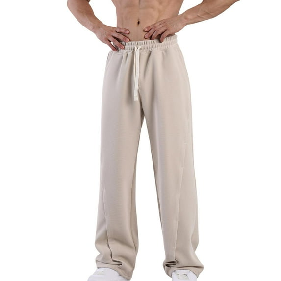 CLOISE Travel Pants for Men Big and Tall Drawstring Long Pants Casual ...