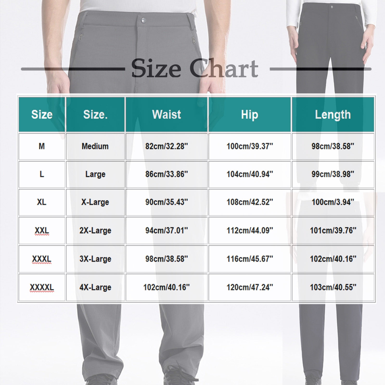CLOISE Travel Pants for Men with Pockets Big and Tall Long Pants Zipper ...