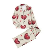 CLOISE Women Pajama Sets Long Sleeves and Long Pants Valentines Pjs ...