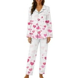 CLOISE Women Pajama Sets Long Sleeves and Long Pants Valentines Pjs ...