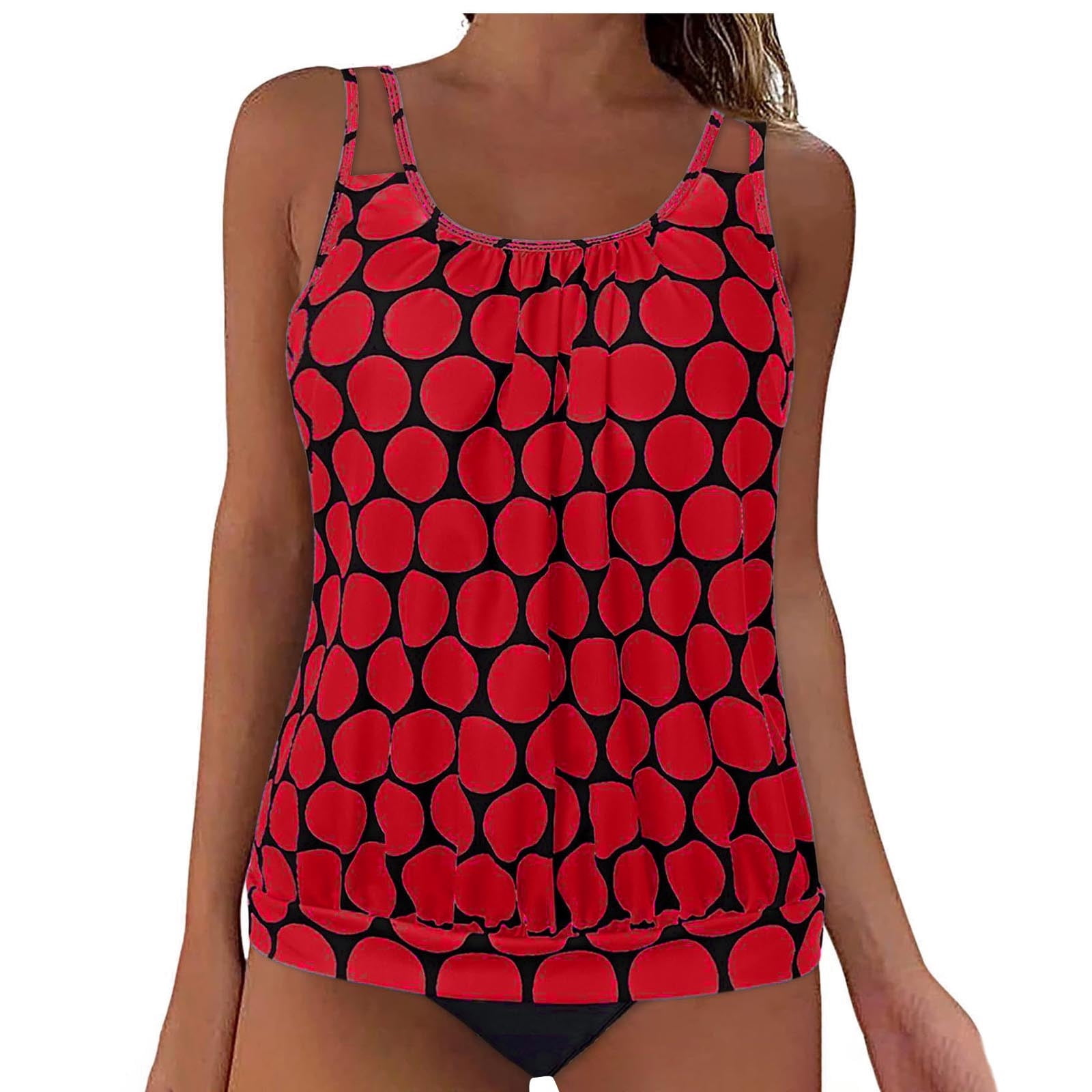 CLOISE Women Swimsuits 2 Piece Tankini Swimwear with Shorts Print ...