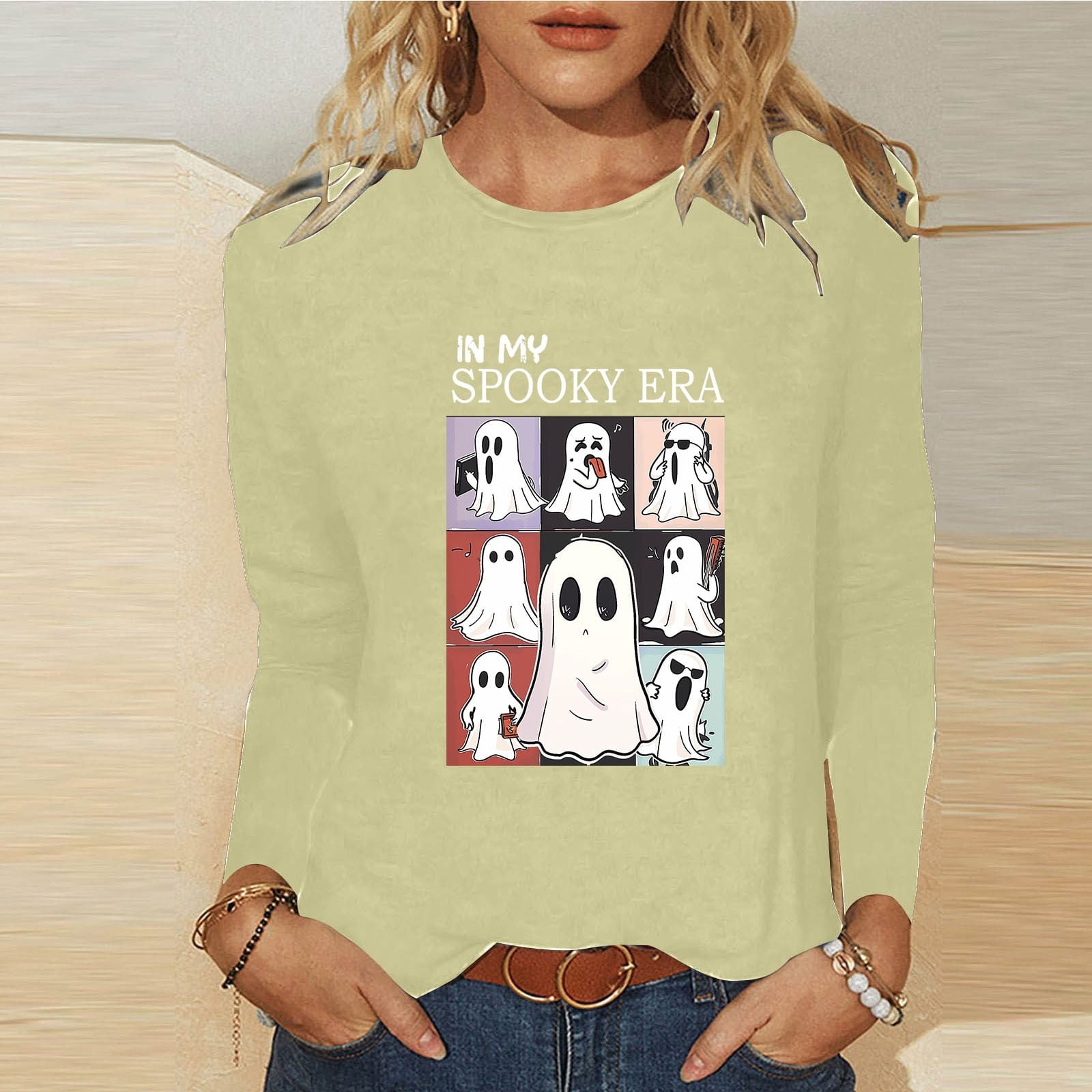 CLOISE Women's Halloween Blouses Plus Size Trendy Halloween Ghost ...