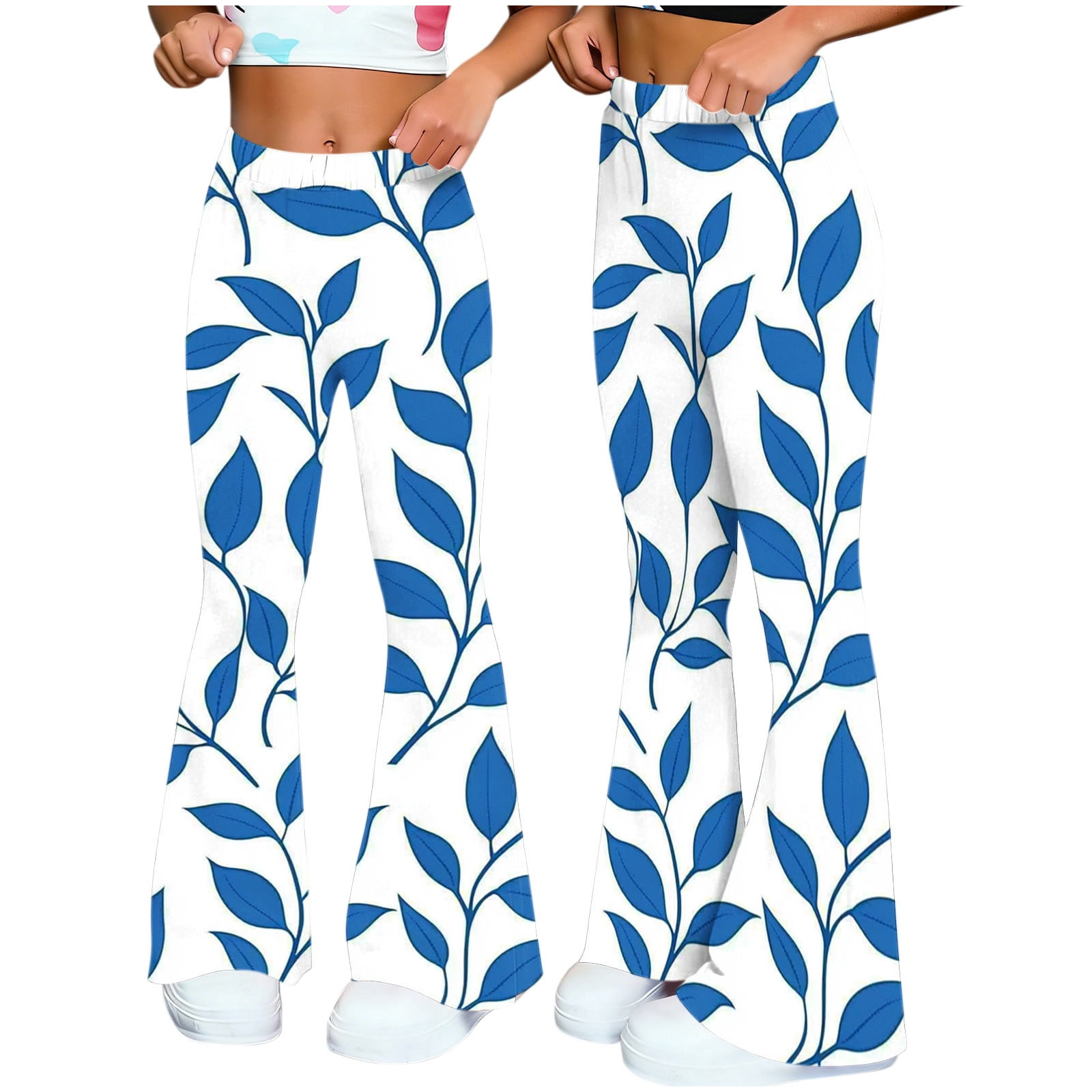 CLOISE Women's Palazzo Pants for Summer Mid Waist Wide Leg Long Pants ...