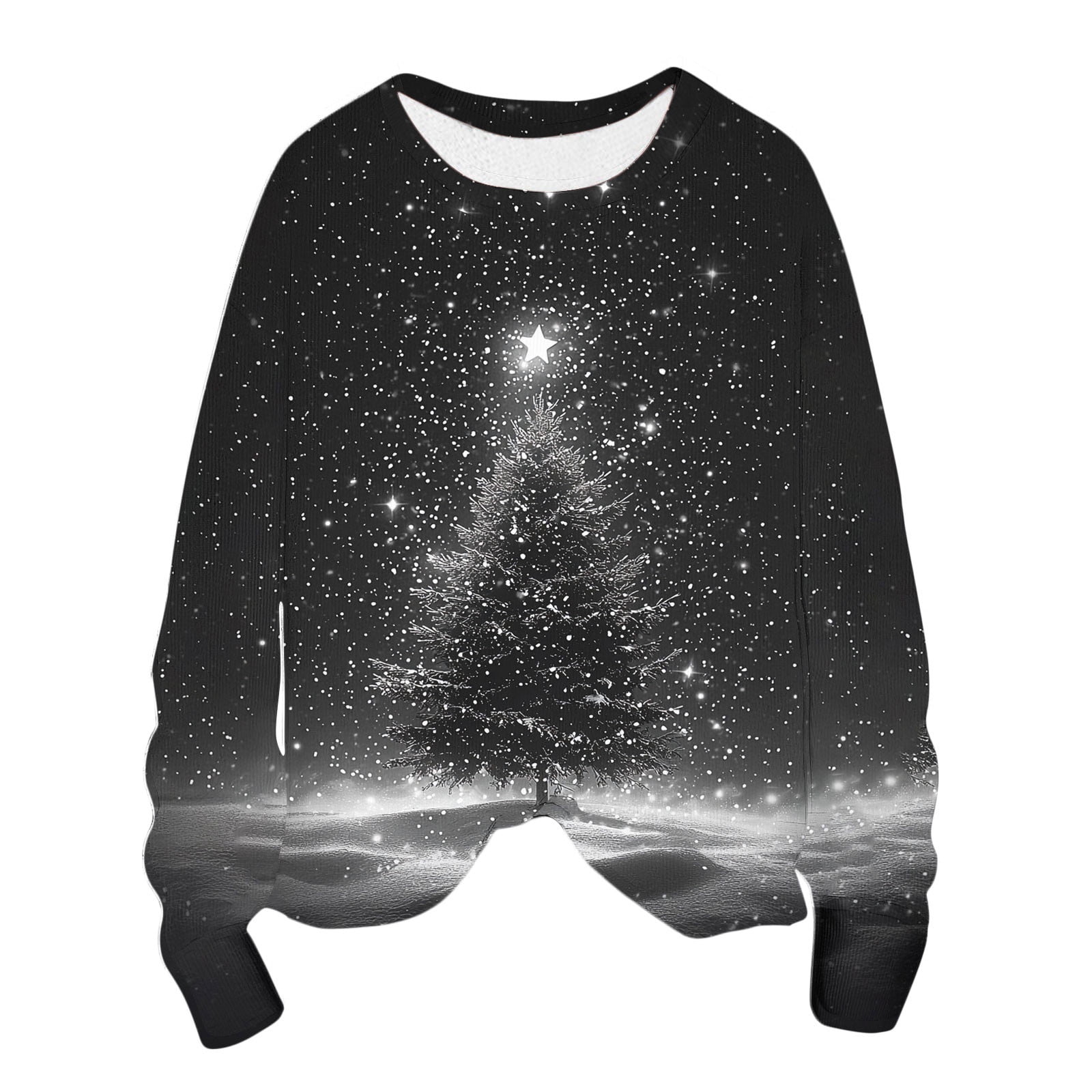 CLOISE Womens Cute Tops Christmas Plus Size Crew Neck Shirt Christmas ...