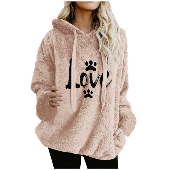 CLOISE Womens Hoodies Pullover Pockets Plus Size Lightweight Sweatshirt ...