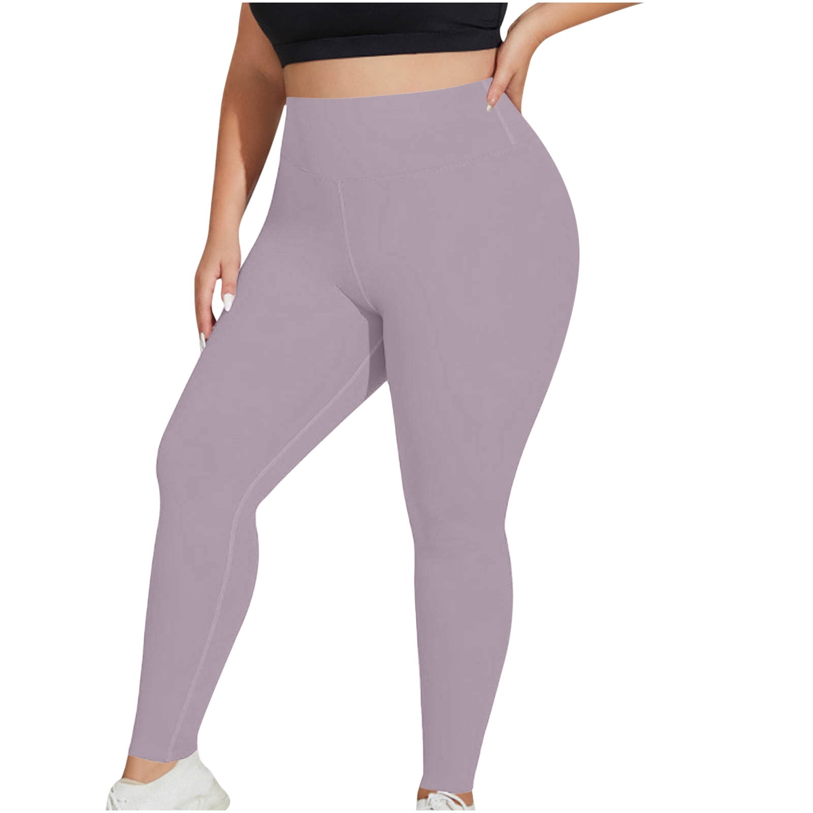 CLOISE Yoga Leggings Plus Size for Women Full Length Tights Stretchy ...